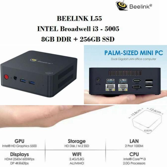Jual BEELINK L55 Mini PC Intel Broadwell Processor i3-5005U RAM8GB ROM256GB ary55 Murah | Shopee ...