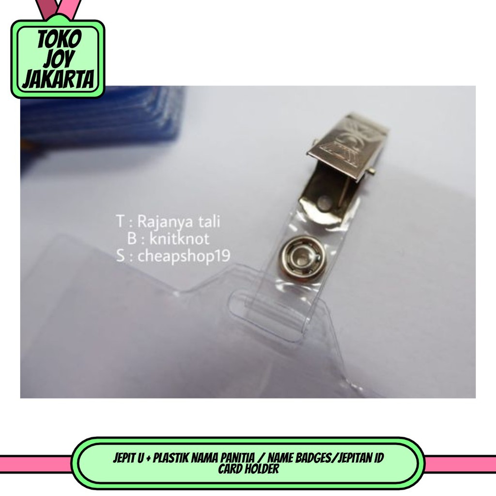 Jual Jepit U + plastik nama panitia / Name Badges/Jepitan ID card ...