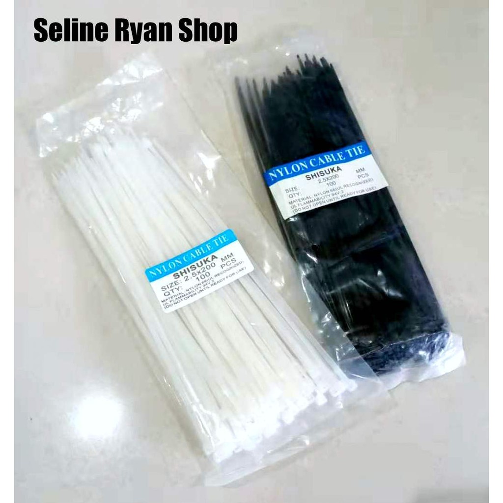 Jual Kabel Ties / Tali Pengikat Nylon / Kabel Nylon 20 cm (Per Pack isi ...
