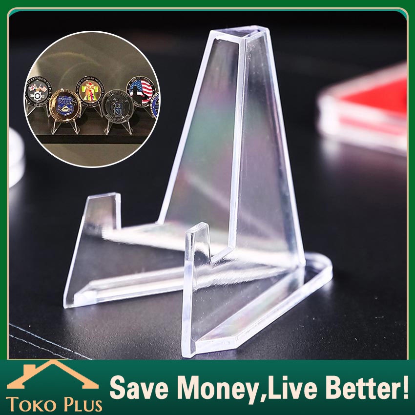 Jual 10PCS/Set Stand Pajangan Koin Medali Stand Holder Coin Display ...