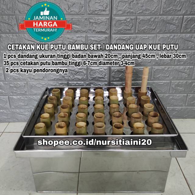 Jual CETAKAN KUE PUTU BAMBU SET > DANDANG UAP KUE PUTU BAMBU JUMBO ...