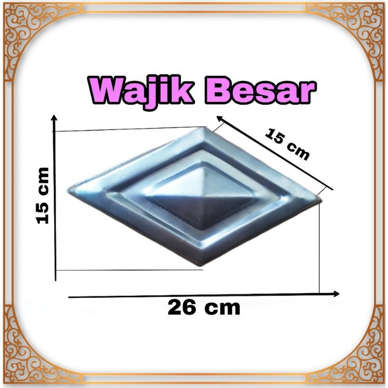 Jual Wajik besar 15 cm ornamen pagar tralis gebyog plat besi tebal ...