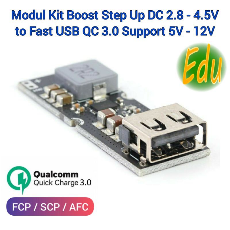 Jual Modul Kit DC Step Up Boost DIY 2.8V - 4.5V to USB Fast Charger QC ...