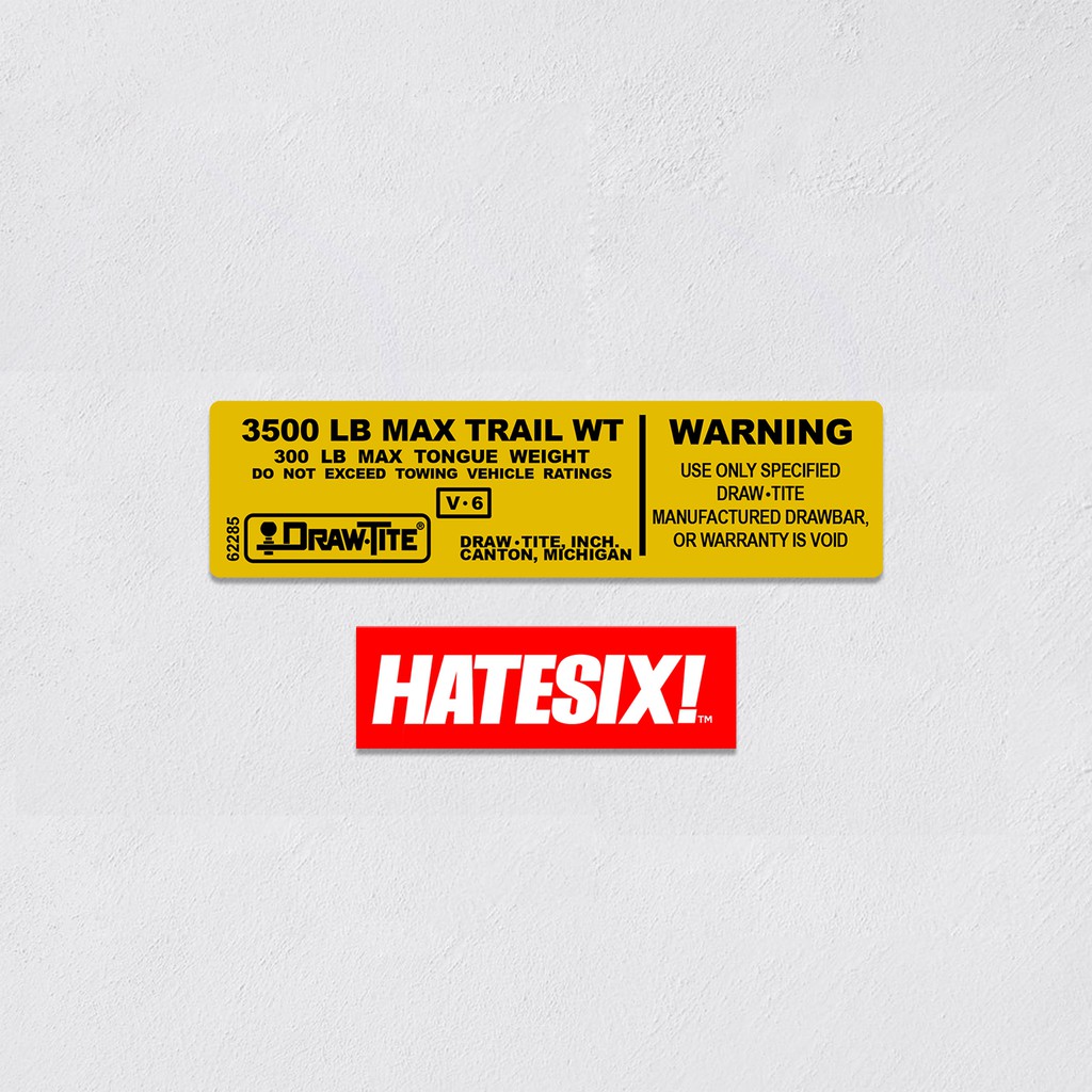 Jual Stiker Decal Draw Tite Towing Hatesix | Shopee Indonesia