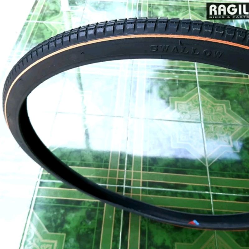 Jual BAN LUAR SEPEDA 28 x 1 1/2 28x1 1/2 SWALLOW KUNING HITAM PUTIH LIS JAWA JOWO ONTHEL ONTEL ...
