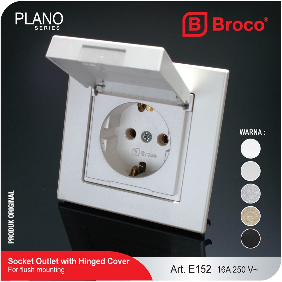 Jual Broco Electrical Plano E152 Stop Kontak Tutup | Shopee Indonesia