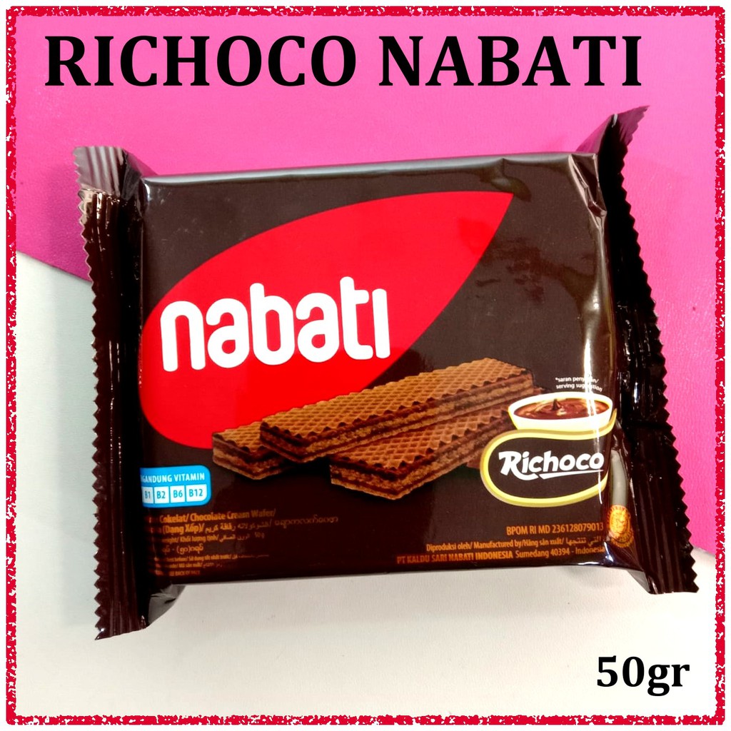 Jual Wafer Richoco Nabati Richeese Chocolate Coklat 50gr COKELAT/ KEJU ...