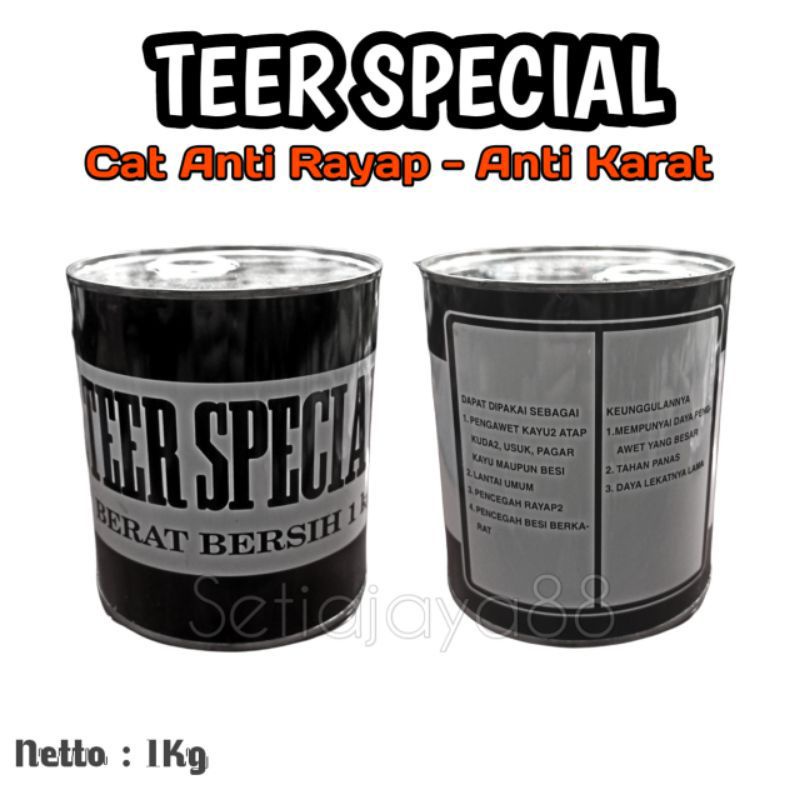 Jual Cat anti rayap - cat anti karat (teer special) 1kg | Shopee Indonesia