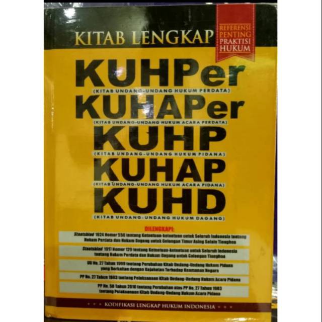 Jual Kitab Lengkap KUHPer KUHAPer KUHP KUHAP KUHD Tim Redaksi Pustaka ...