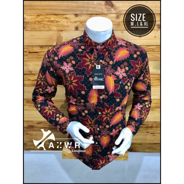 Jual Batik tangan panjang slimpit | Shopee Indonesia