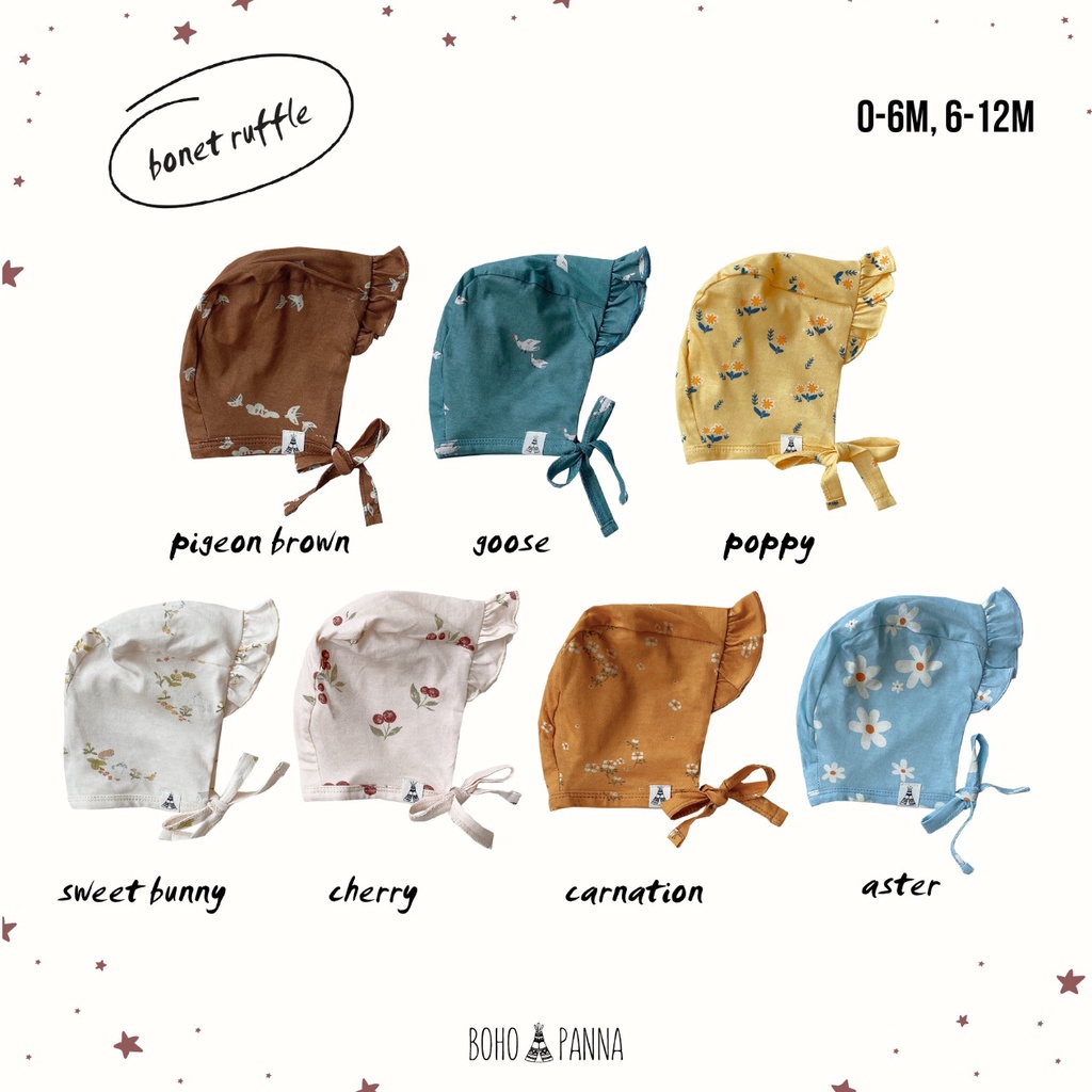 Jual BOHOPANNA - BONET BONNET RUFFLE - Topi Bayi | Shopee Indonesia