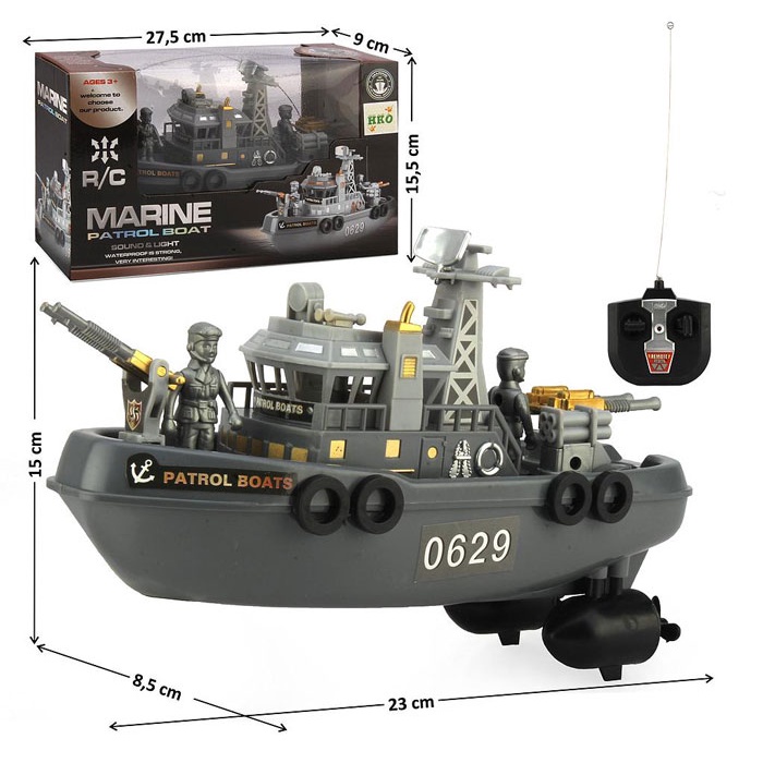 Jual MARINE PATROL BOAT - 0629 MAINAN RC KAPAL PERANG PAKAI BATRE BISA ...
