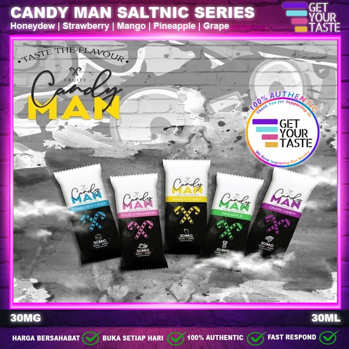 Jual Liquid CandyMan Saltnic Series 30ML Authentic - Candy Man Salt Nic ...