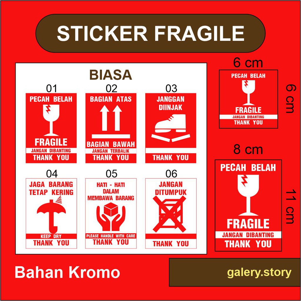 Jual Sticker / Label Fragile | Shopee Indonesia