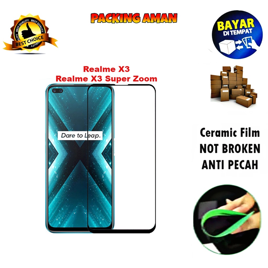 Jual Tempered Glass Realme X3 Super Zoom / Realme X3 FULL COVER FULL ...
