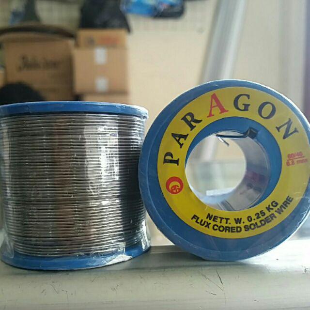 Jual Timah Solder Paragon 0,8MM / 10 meter (flux core solder wire/timah ...