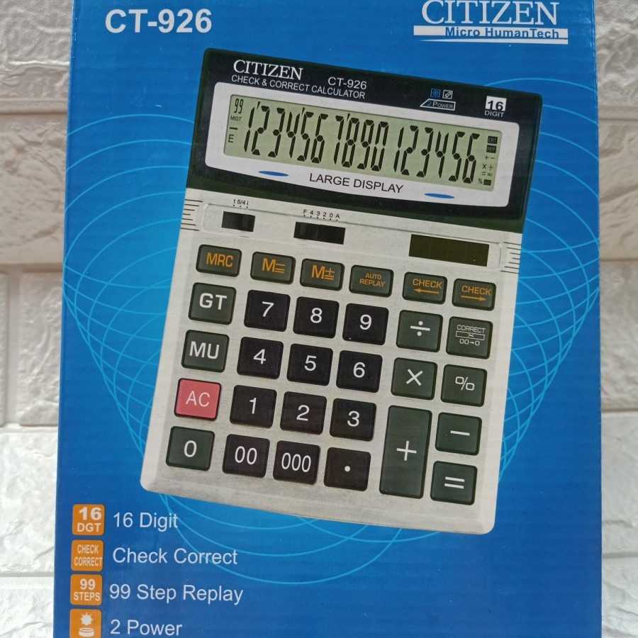 Jual Kalkulator / Calculator / Alat hitung Citizen CT 926 16 Digit | Shopee Indonesia