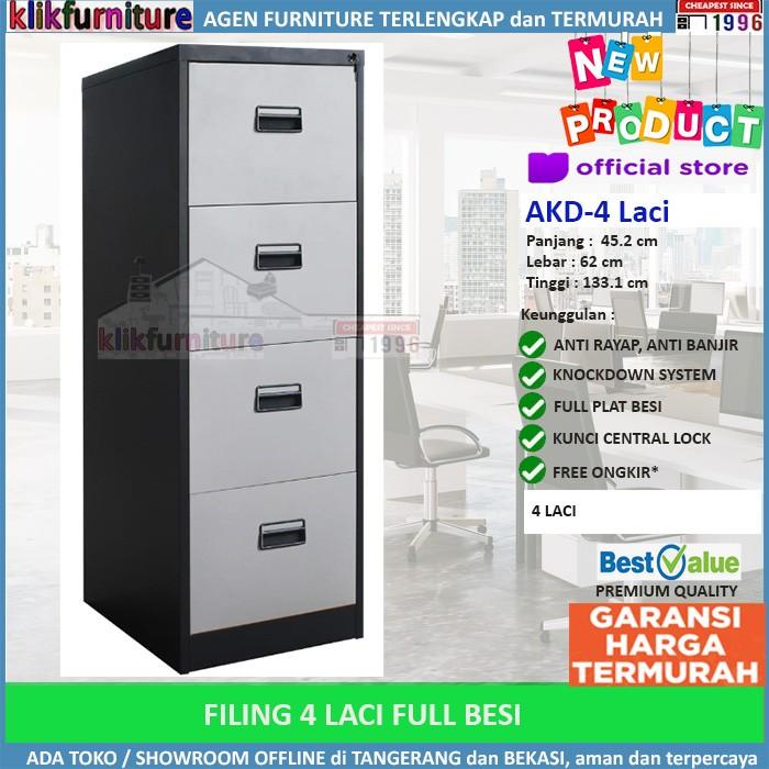 Jual Filling Cabinet Filing Cabinet Besi 4 Susun 4 Laci Fc 04 | Shopee ...