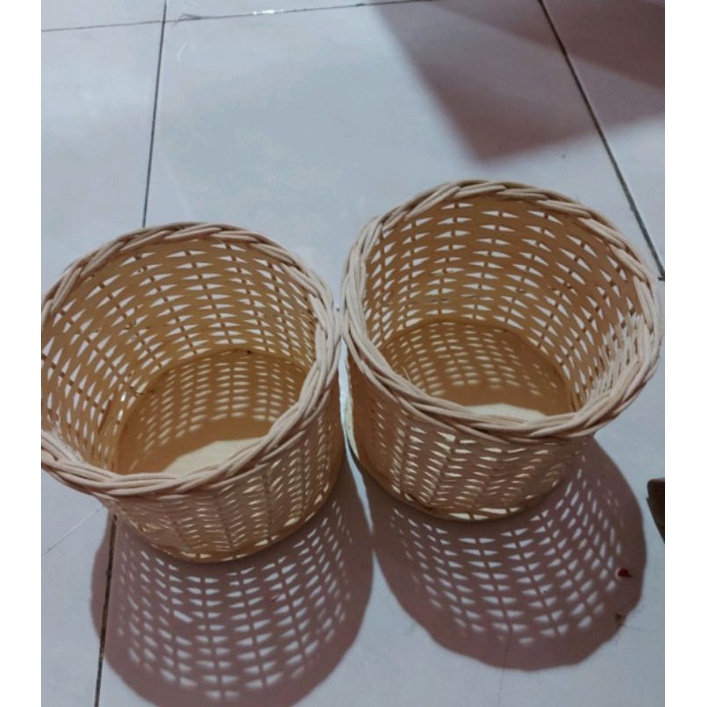 Jual keranjang rotan bulat D.15cm T 12cm | Shopee Indonesia