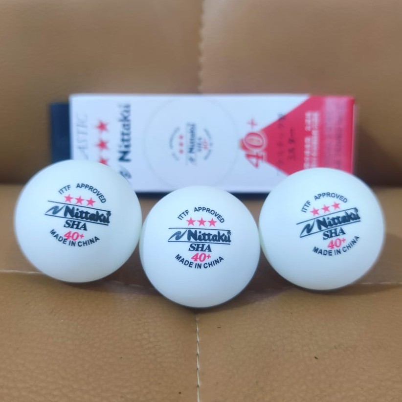 Jual Bola Pingpong Nittaku Bintang 3 Star 40 Plus isi 3 - Bola Tenis Meja Nittaku 40+ | Shopee ...