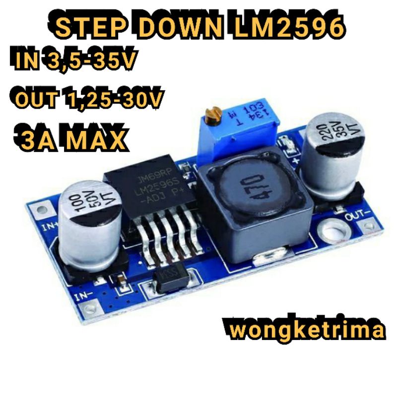 Jual MODUL STEP DOWN LM2596 LM2596S DC-DC 3-40v Modul Regulator Voltase ... Jual MODUL STEP DOWN LM2596 LM2596S DC-DC 3-40v Modul Regulator Voltase ...