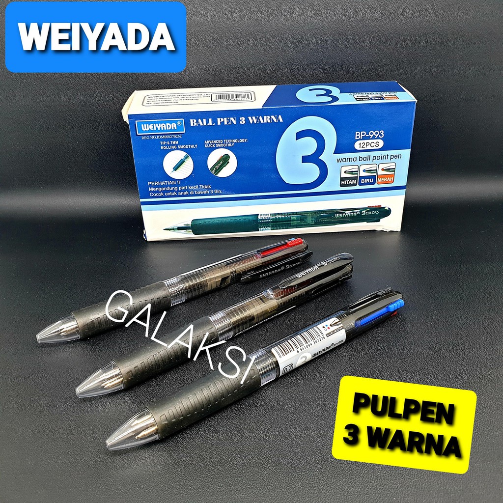 Jual PULPEN 3 WARNA BP-993 WEIYADA | Shopee Indonesia