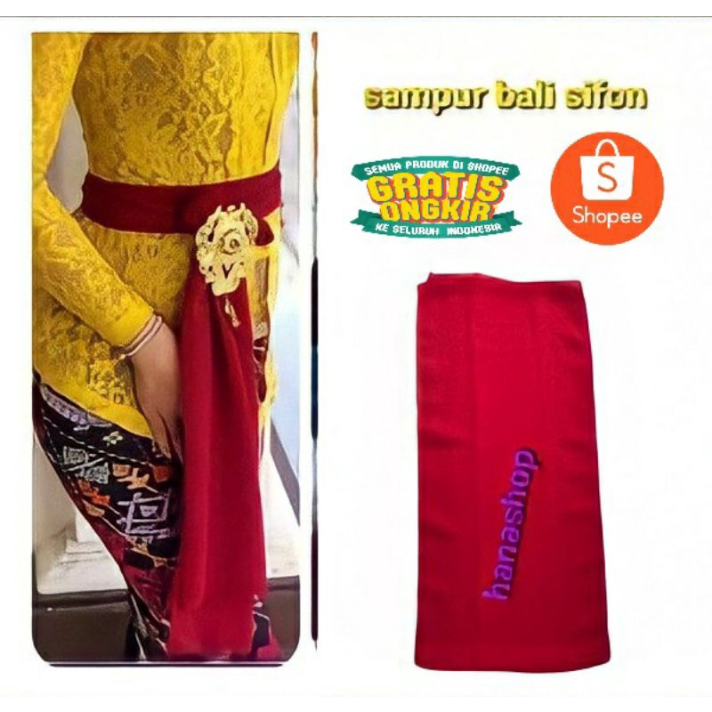 Jual selendang tari 2,5meter x 25cm sampur tari slendang bali 250 x 25 ...