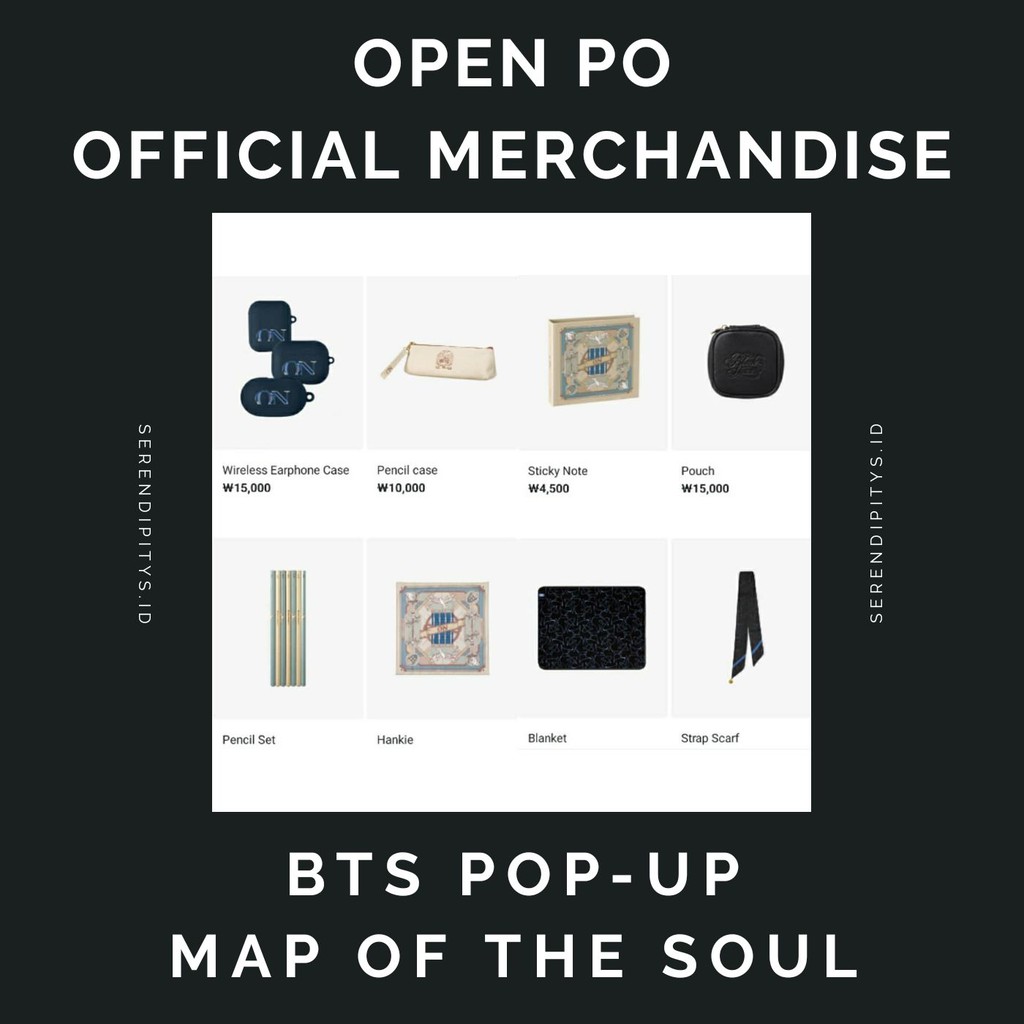 Jual BTS POP UP STORE OFFICIAL MERCHANDISE MD POP-UP MAP OF THE SOUL ON ...
