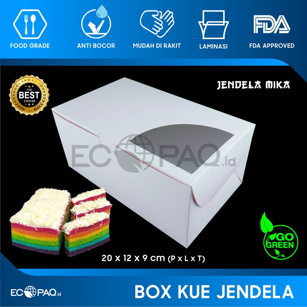 Jual Box Kue - Cake Box - Dus Kue - Kotak Kue - 20x12x9 cm - Mika TYPE ...