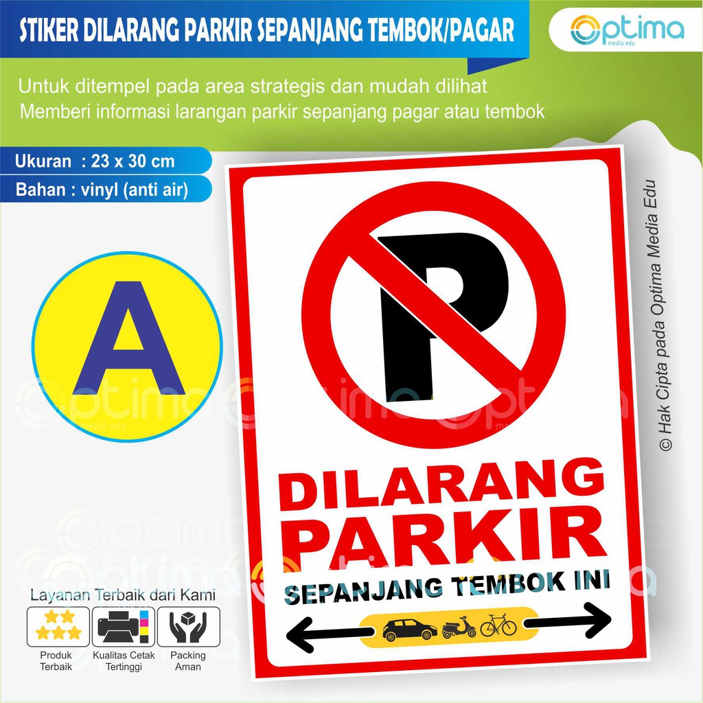 Jual STIKER DILARANG PARKIR SEPANJANG TEMBOK / SEPANJANG PAGAR | Shopee ...