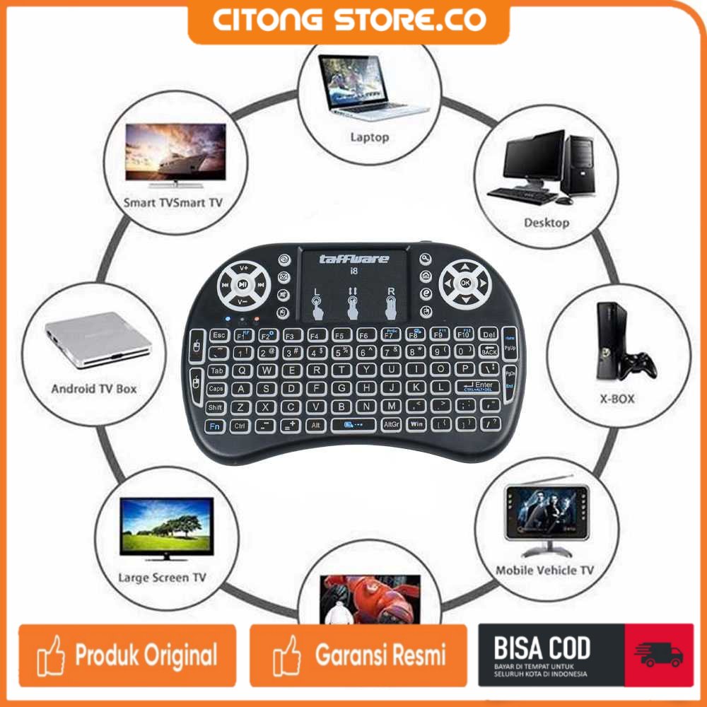 Jual Keyboard Wireless Keyboard Mini Mouse Taffware Air Mouse Wireless ...