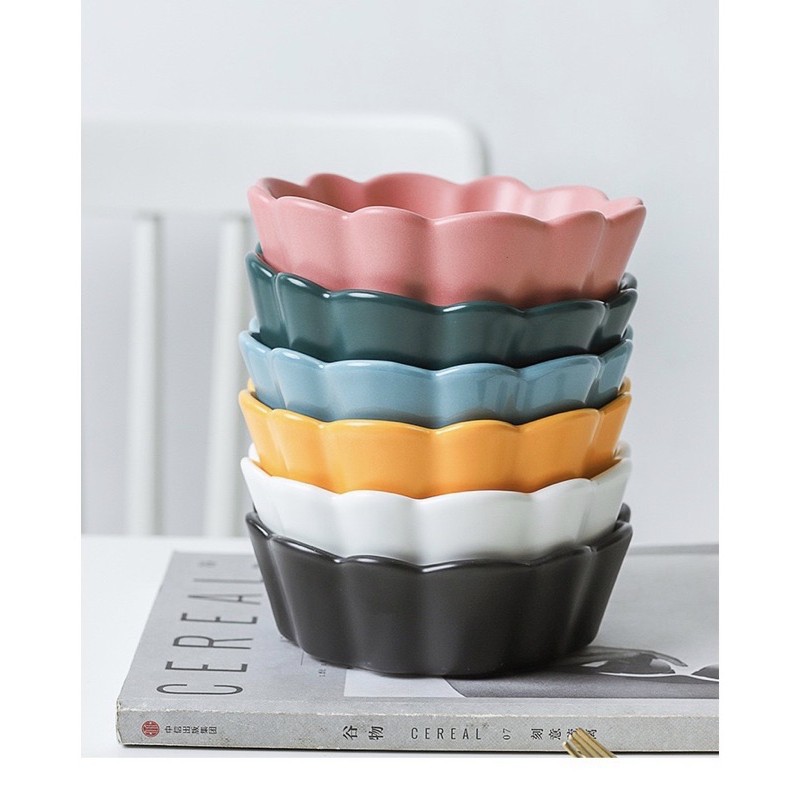 Jual mangkuk lucu model bunga berbagai warna keramik import untuk ...