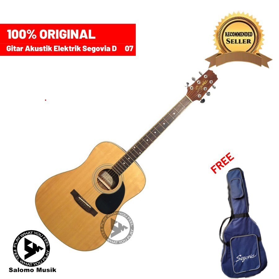 Jual Gitar Akustik Elektrik D07 SN Satin Natural Original | Shopee Indonesia