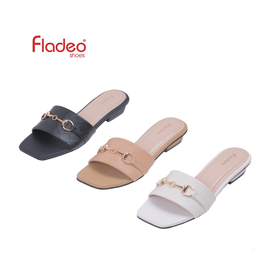 Jual Fladeo D22/LDH416-1II/Sandal Hak Rendah Slide Wanita [ Low Heel ...