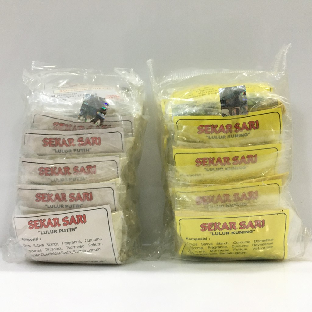 Jual Sekar Sari Lulur Bubuk Tradisional / Lulur Kuning & Lulur Putih ...