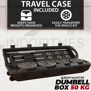 Jual BODYMASTER Dumbell Set Box 50kg A060 Barbel Koper 50 kg Dumbel ...