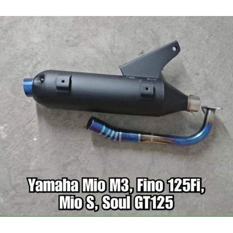 Jual knalpot tsukigi copy cms mio m3 fino 125 fi mio s freego soul gt ego leher blue leher ...