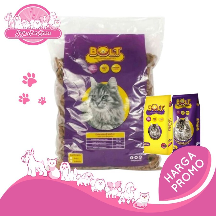 Jual MAKANAN KUCING BOLT SALMON 800gr FRESHPACK | Shopee Indonesia