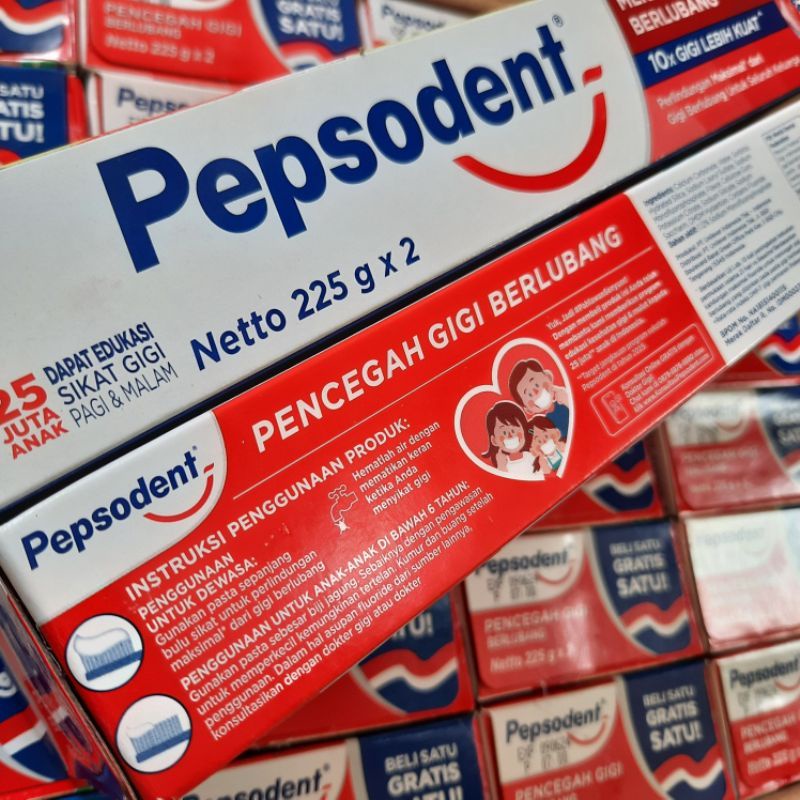 Jual PEPSODENT 225 gram isi 2 | Shopee Indonesia