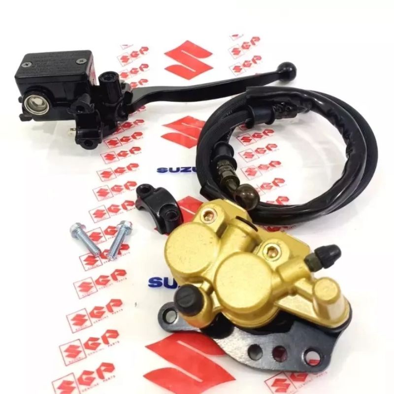 Jual 3item smash kaliper+selang+master rem set depan suzuki smash , smash 110,smash new,shogun ...