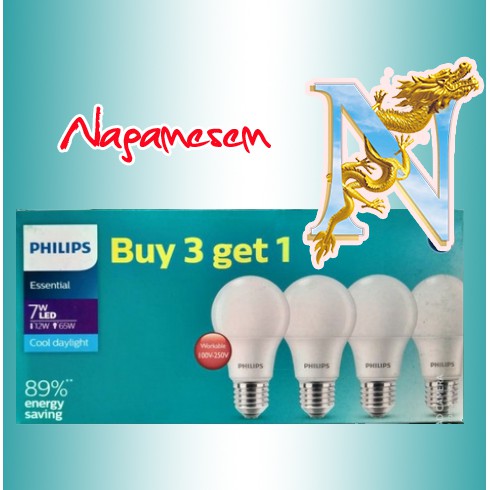 Jual Philips Paket Hemat Essential Led 5W 7W 9W 11W Putih Philips ...
