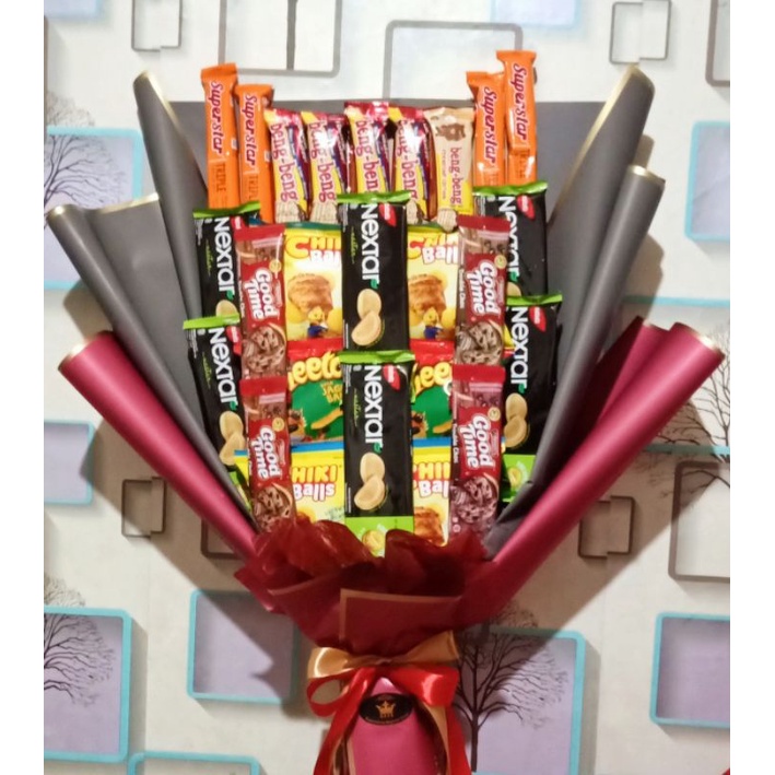 Jual snack bucket jumbo tema biru/ultah/wisuda/sidang/anniversary ...