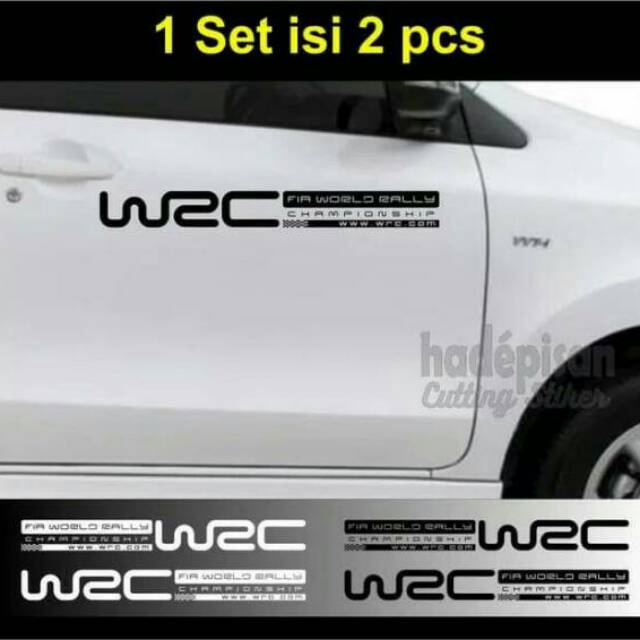 Jual Stiker Mobil Cutting Sticker Body Kaca Mobil Logo WRC | Shopee ...