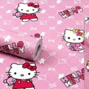 Jual Wallpaper PERI HELLO KITTY - Wall Sticker Dinding 10M X 45CM | Shopee Indonesia