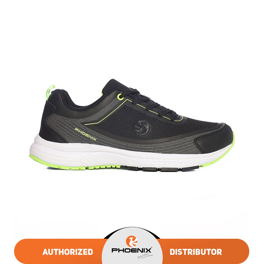 Jual Phoenix Tritan Sepatu Running Pria - Black/Green | Shopee Indonesia