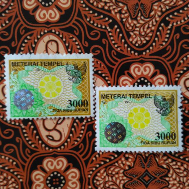 Jual Materai 3000 Rupiah Tahun 2000, 2001, 2002 Original - MTR017 ...