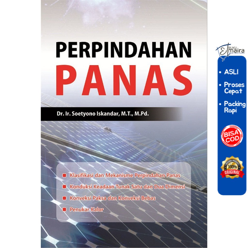 Jual Buku Ajar Perpindahan Panas:Teori, Soal dan Penyelesaian ...