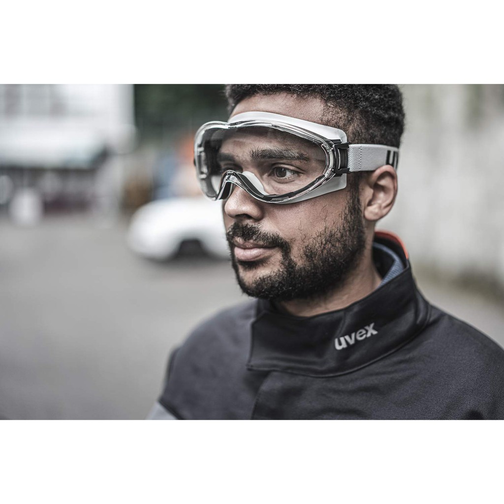 Jual UVEX ULTRASONIC GOGGLES 9302285 ORIGINAL GERMANY Safety Goggles Anti Fog Clear Lens Grey ...