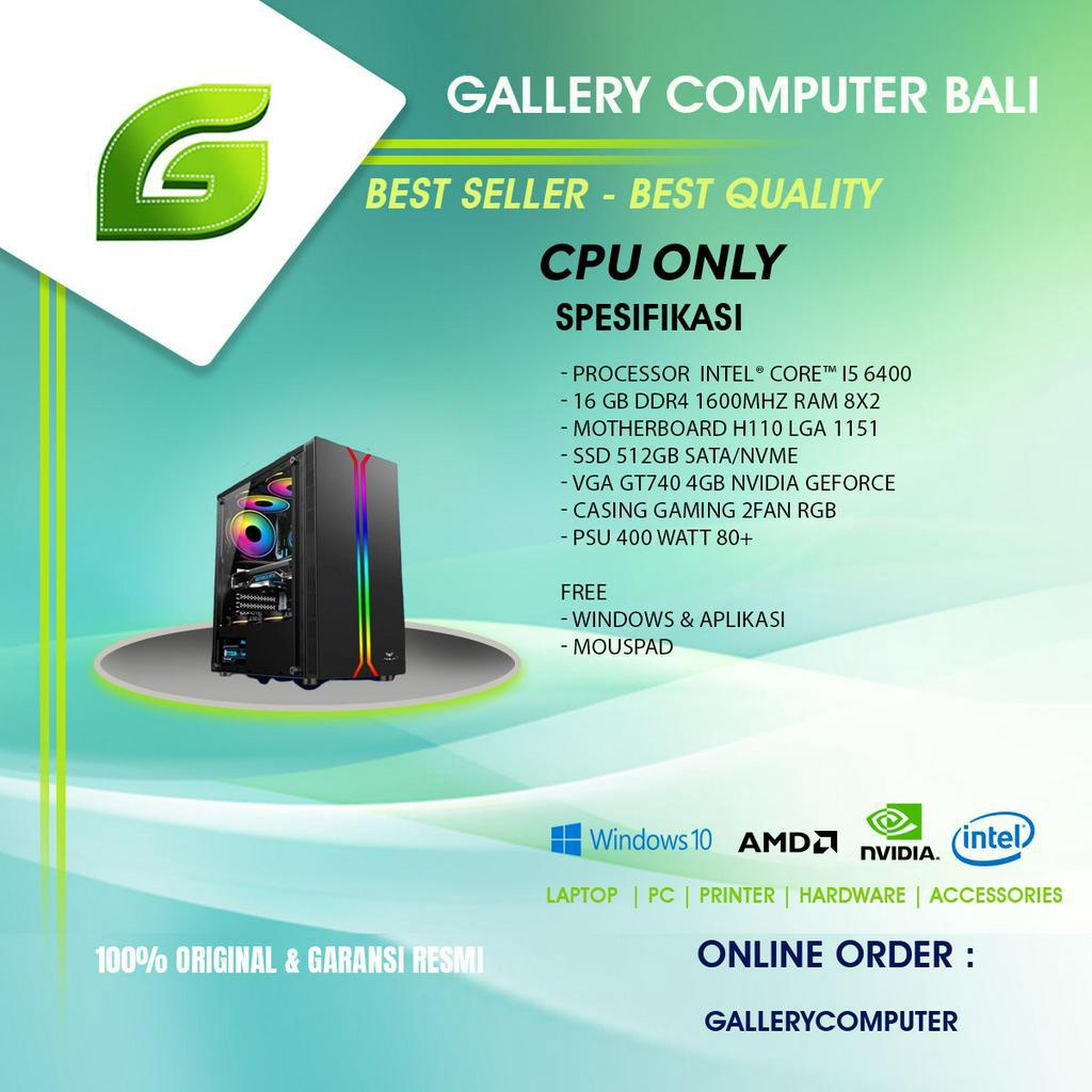 Jual ( cpu only ) komputer pc rakitan intel core i5 gen 6-ram 16gb-siap ...
