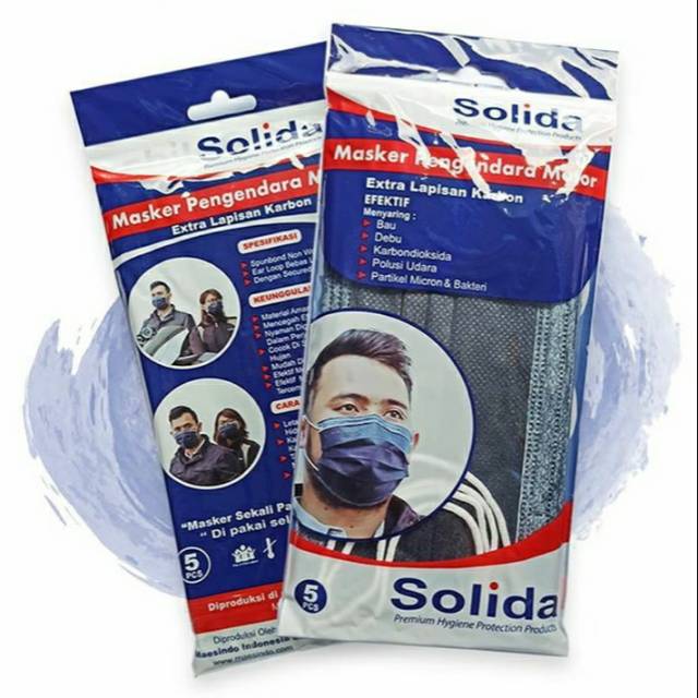 Jual MASKER KARBON ISI 5 PCS 4 PLY MEREK SOLIDA | Shopee Indonesia